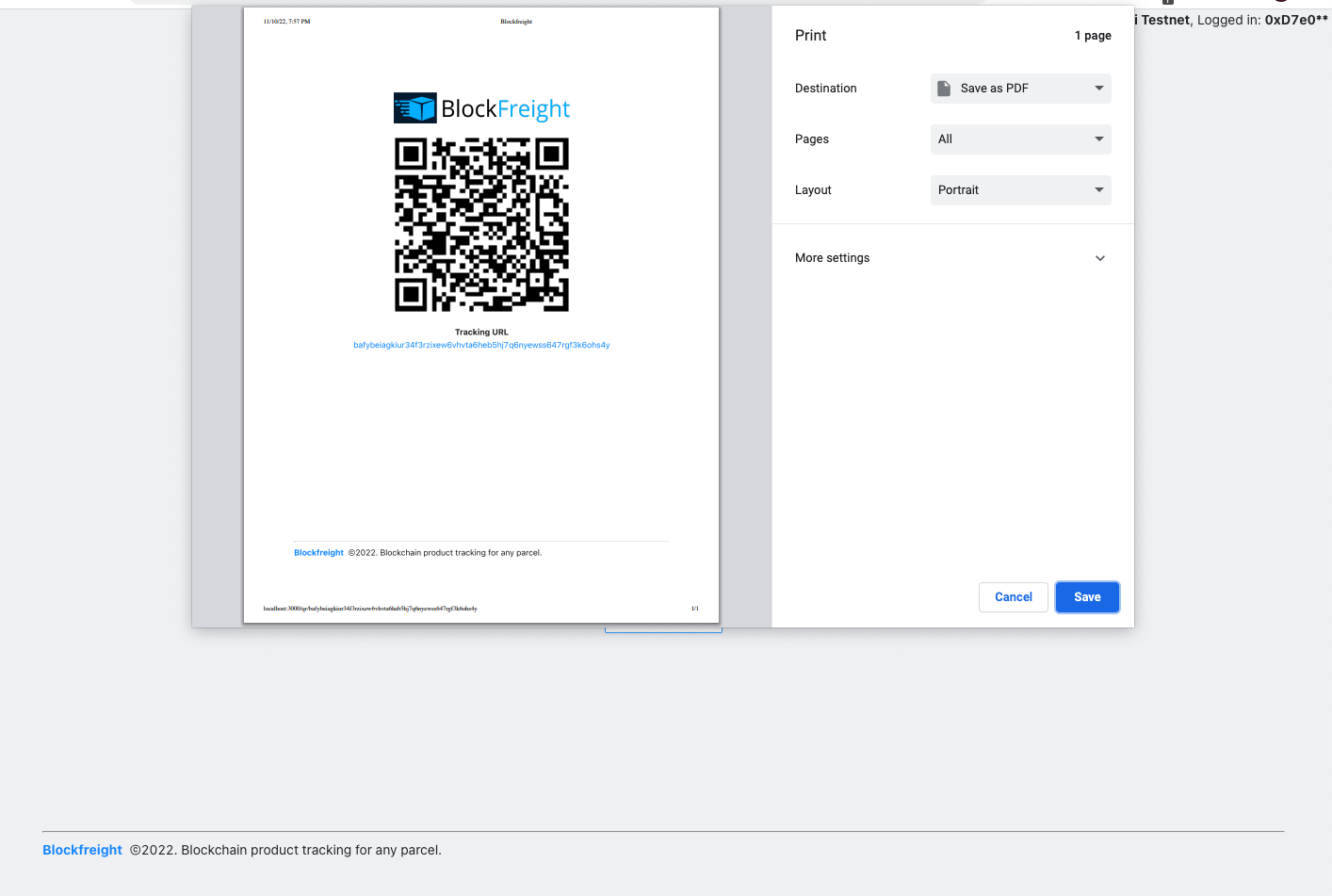 BlockFreight - XDC Blockchain parcel tracking | Devpost