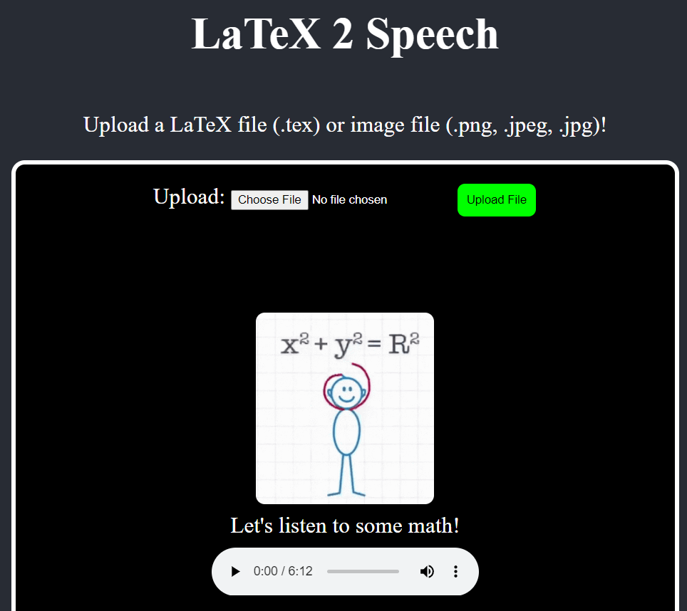 LaTeX 2 Speech Devpost