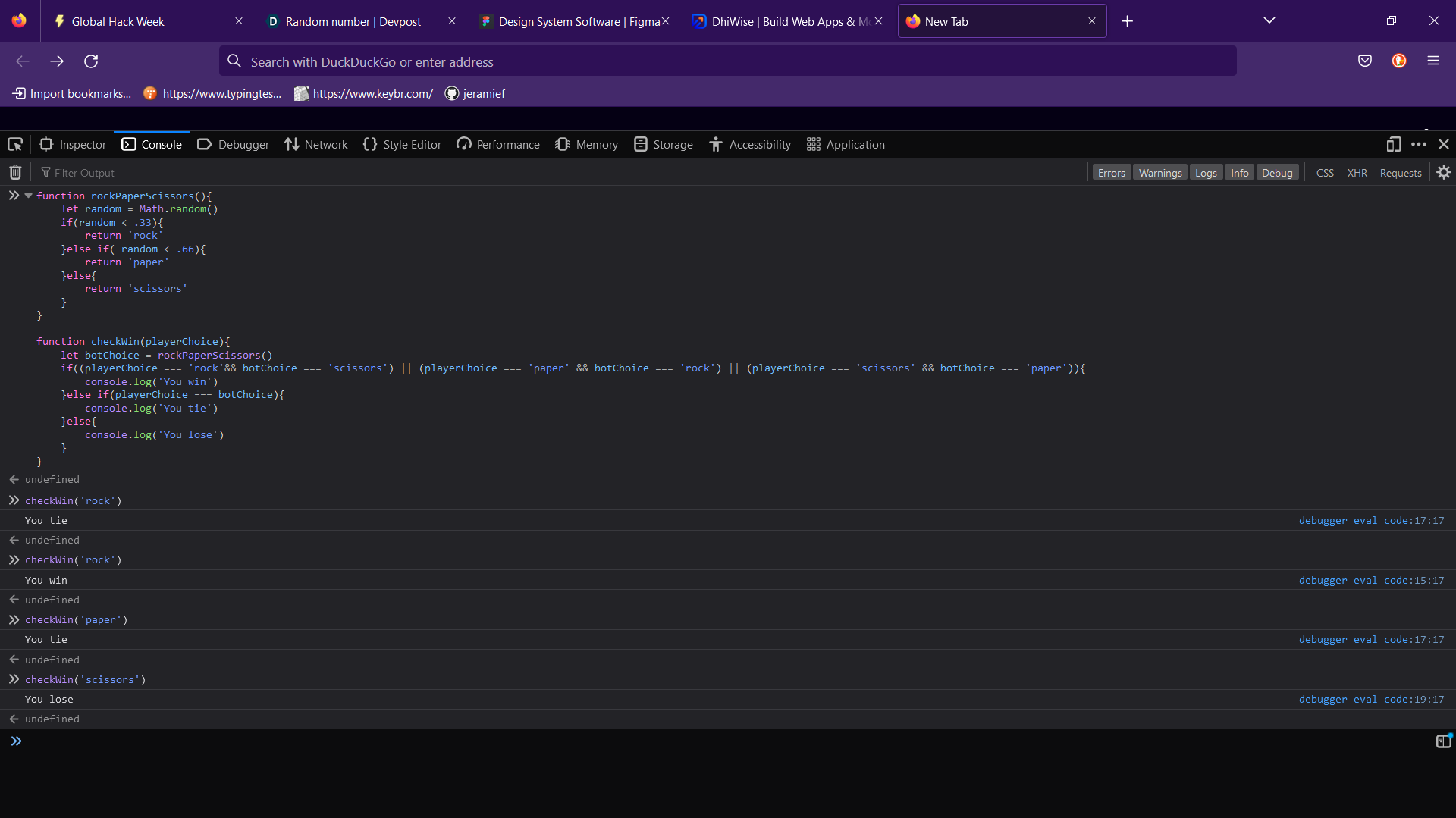 Rock Paper Scissors | Devpost
