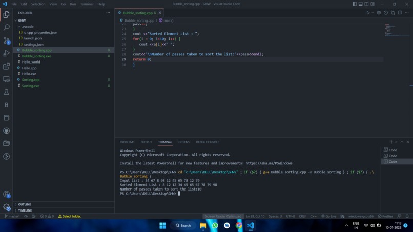 Sorting Method- Bubble Sort | Devpost