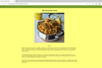 Build an About Page for your favorite food | Devpost