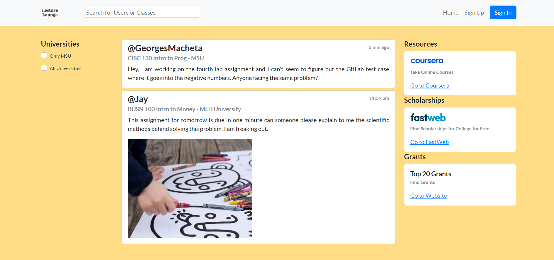 Lecture Lounge | Devpost