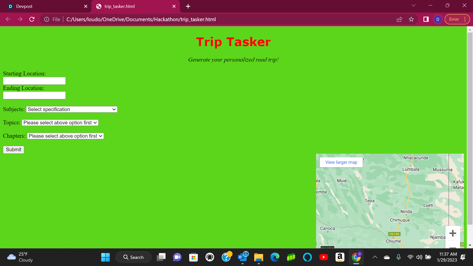 Trip Tasker | Devpost