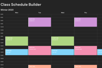 Schedule Builder | Devpost