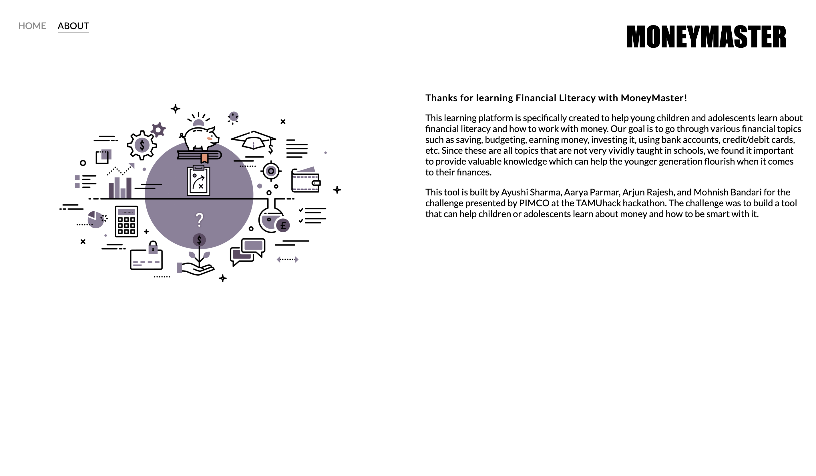 MoneyMaster Financial Literacy Tool | Devpost