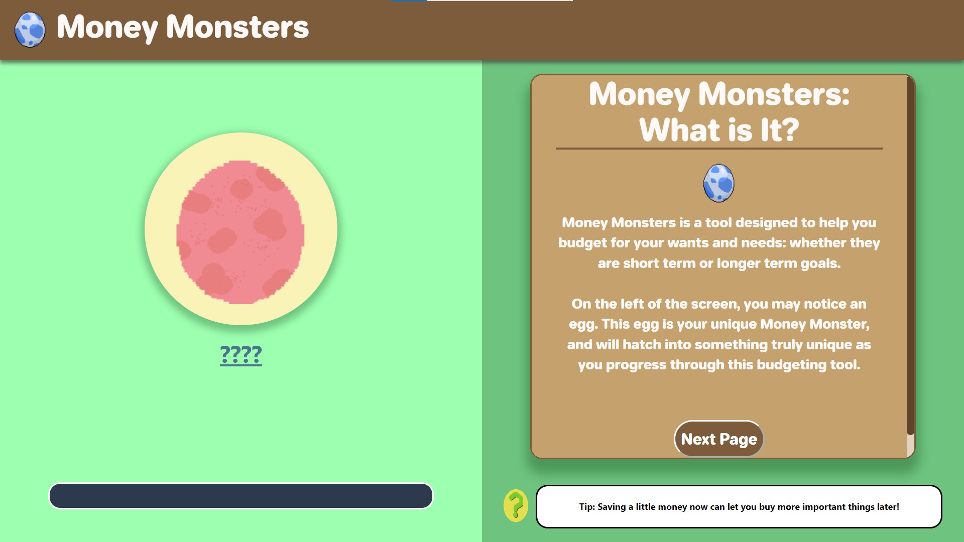 Money Monsters Child Financial Tool | Devpost