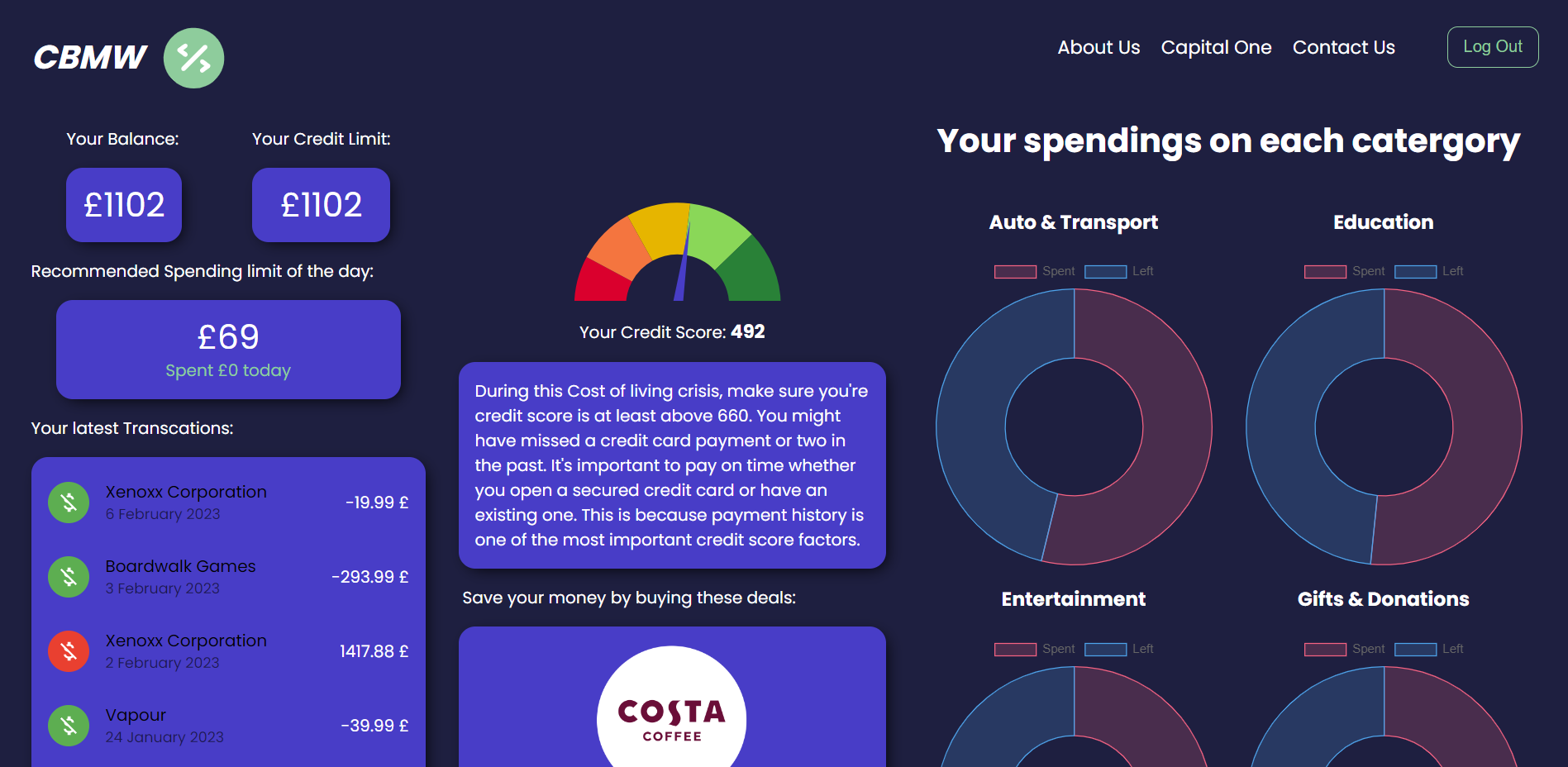 CBMW - Credit Balance Management A(w)plication | Devpost