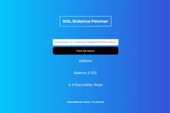 solana balance fetcher | Devpost