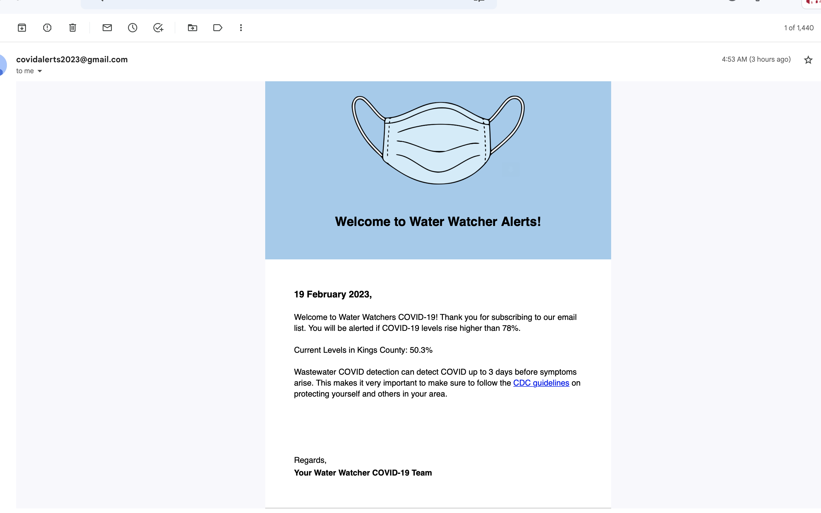 Water Watcher COVID-19 | Devpost