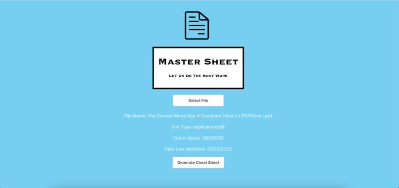 Master Sheet | Devpost