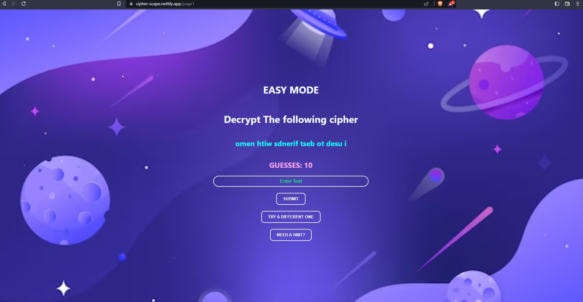 Cipher Scape Devpost