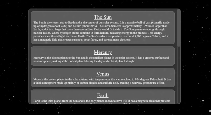 Solar System Explorer | Devpost