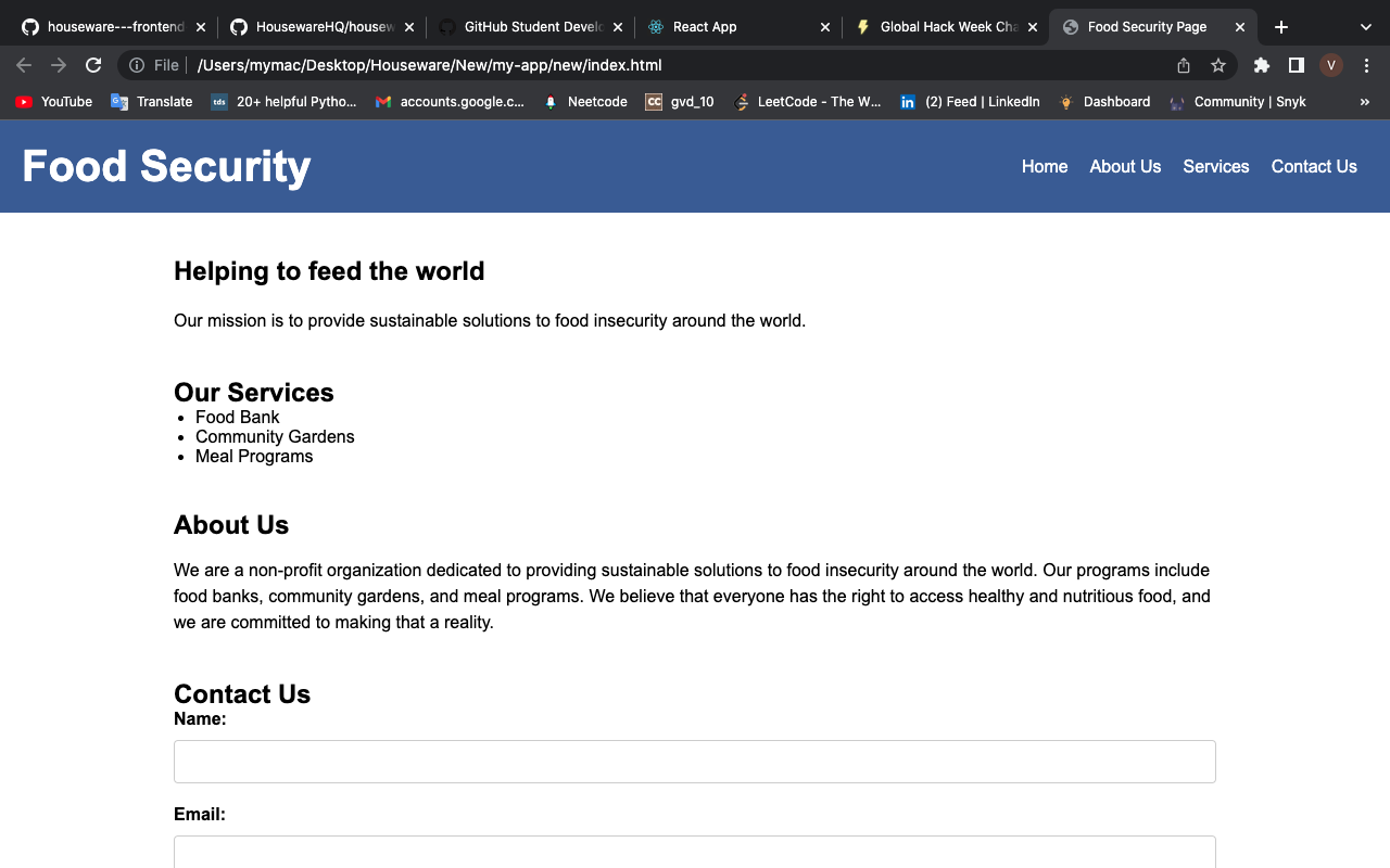 Reduce Hunger | Devpost