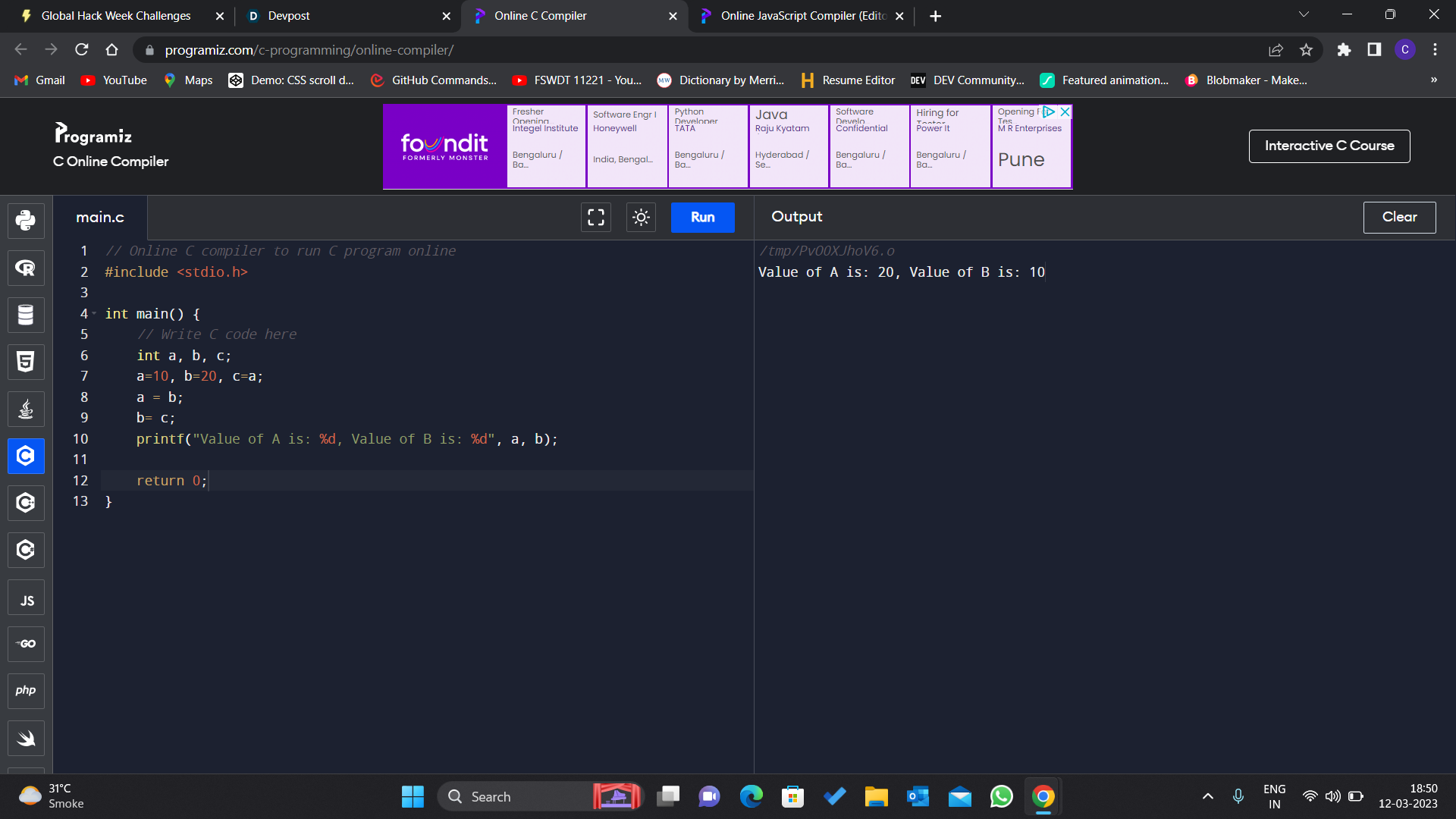 Explore a new Language | Devpost
