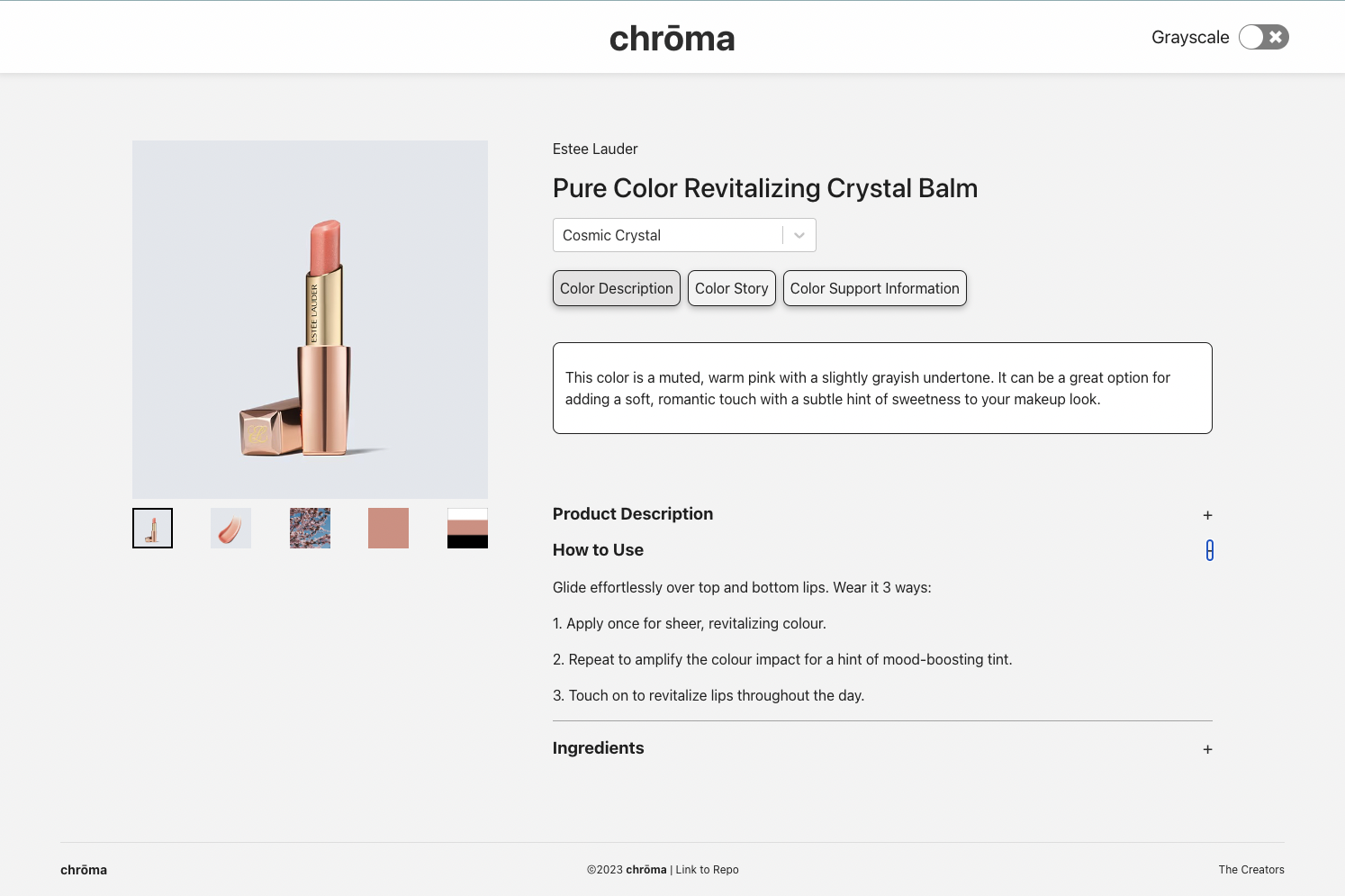 chrōma: Cosmetic Color Reference | Devpost