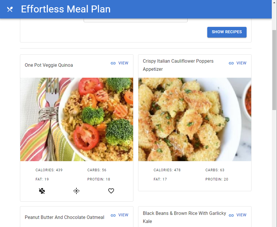 Effortless Meal Plan | Devpost