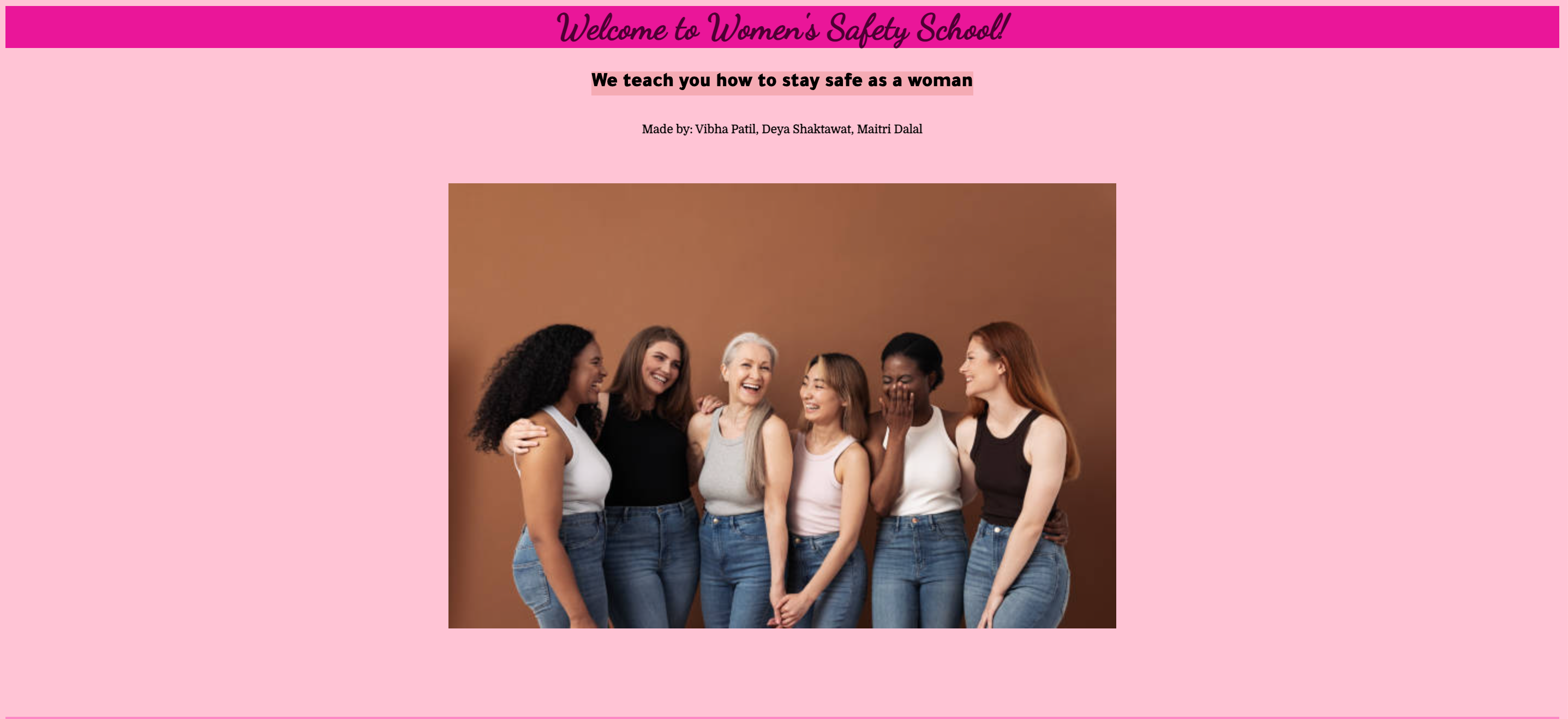 Women's Safety School | Devpost