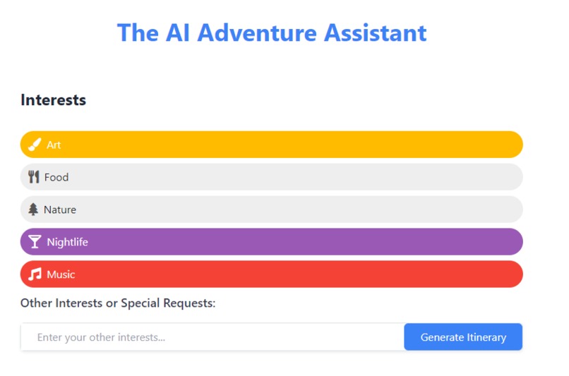 The AI Adventure Assistant | Devpost