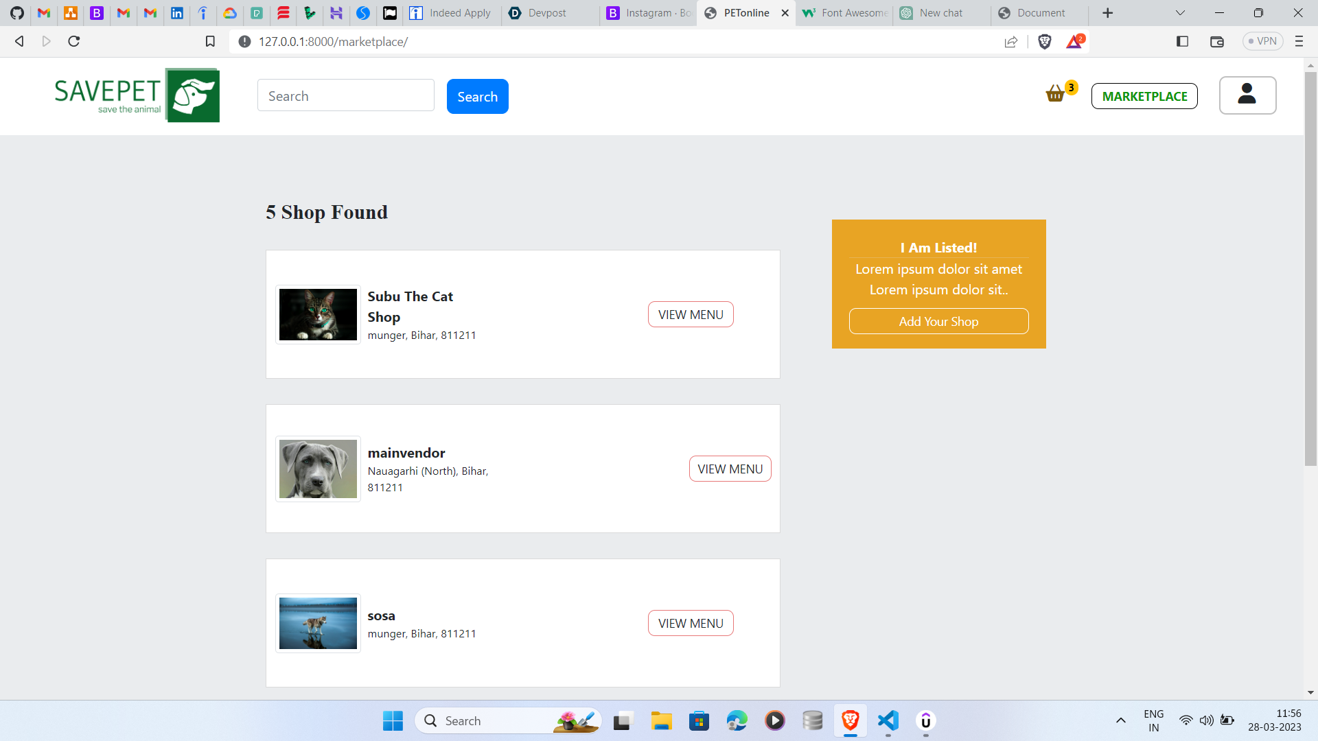 online pet store | Devpost