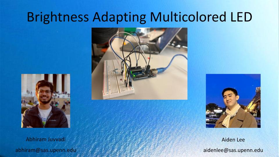 Brightness Adapting LED with Bluetooth Controls | Devpost