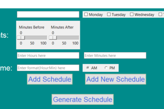 Schedule Creator | Devpost