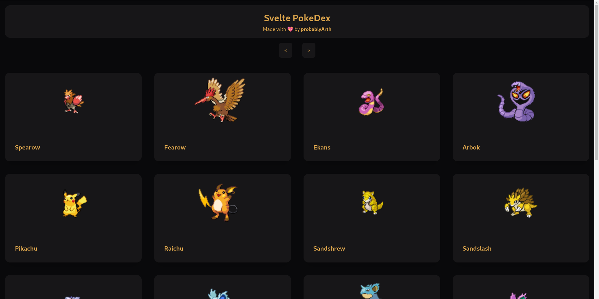 svelte pokedex | Devpost