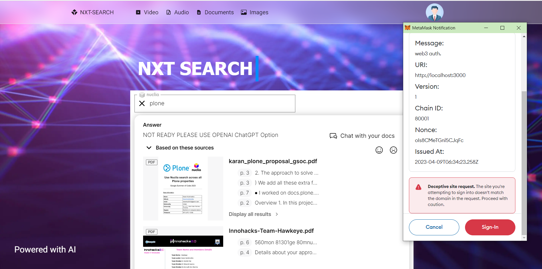 NXT-SEARCH | Devpost
