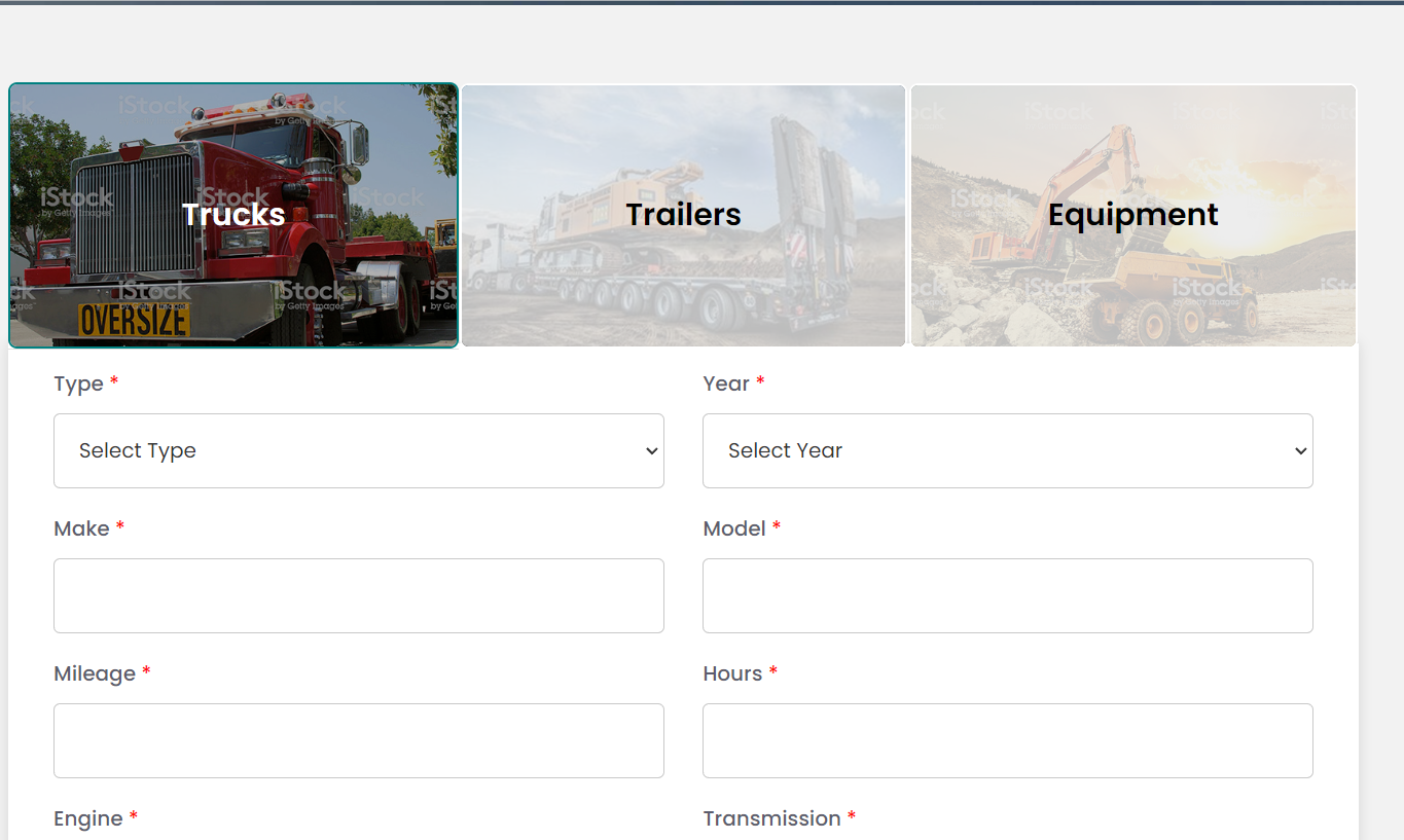 Truck and its equipments sell and reselling | Devpost