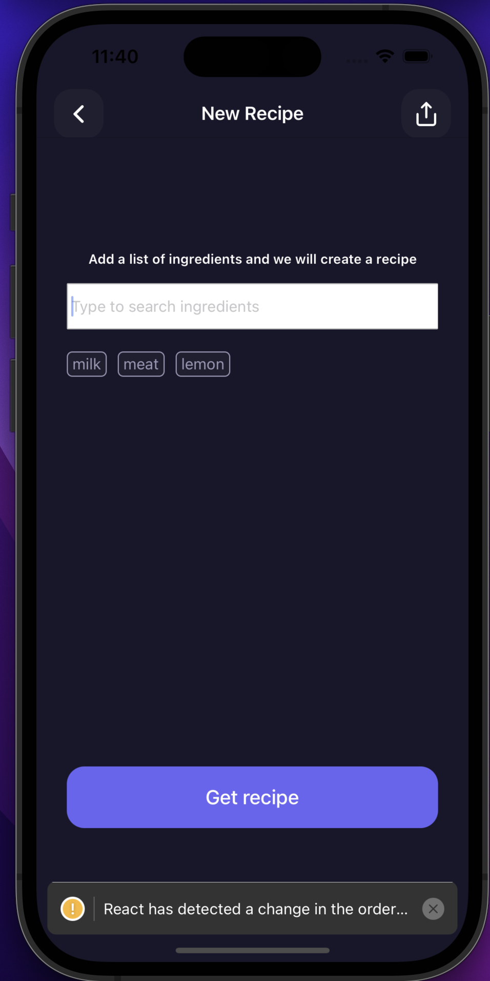 Recipe wizard | Devpost