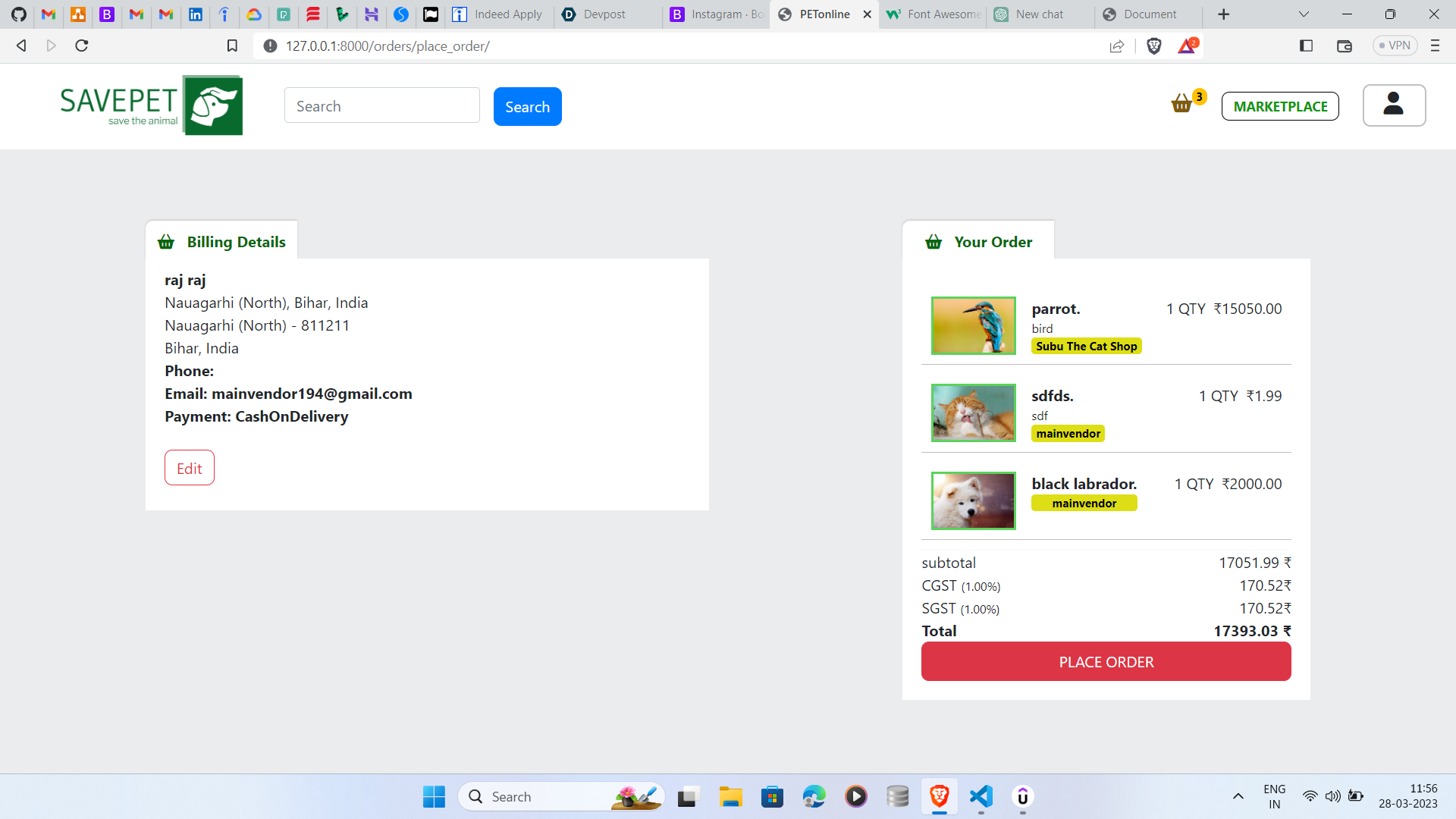 online pet store | Devpost
