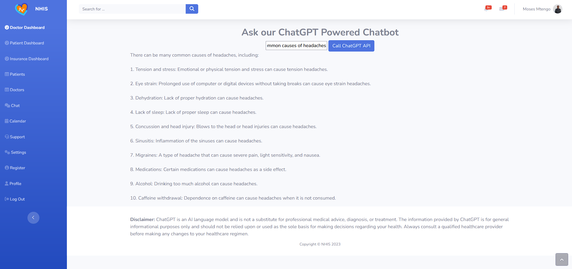 National Health Integrated System (NHIS) | Devpost