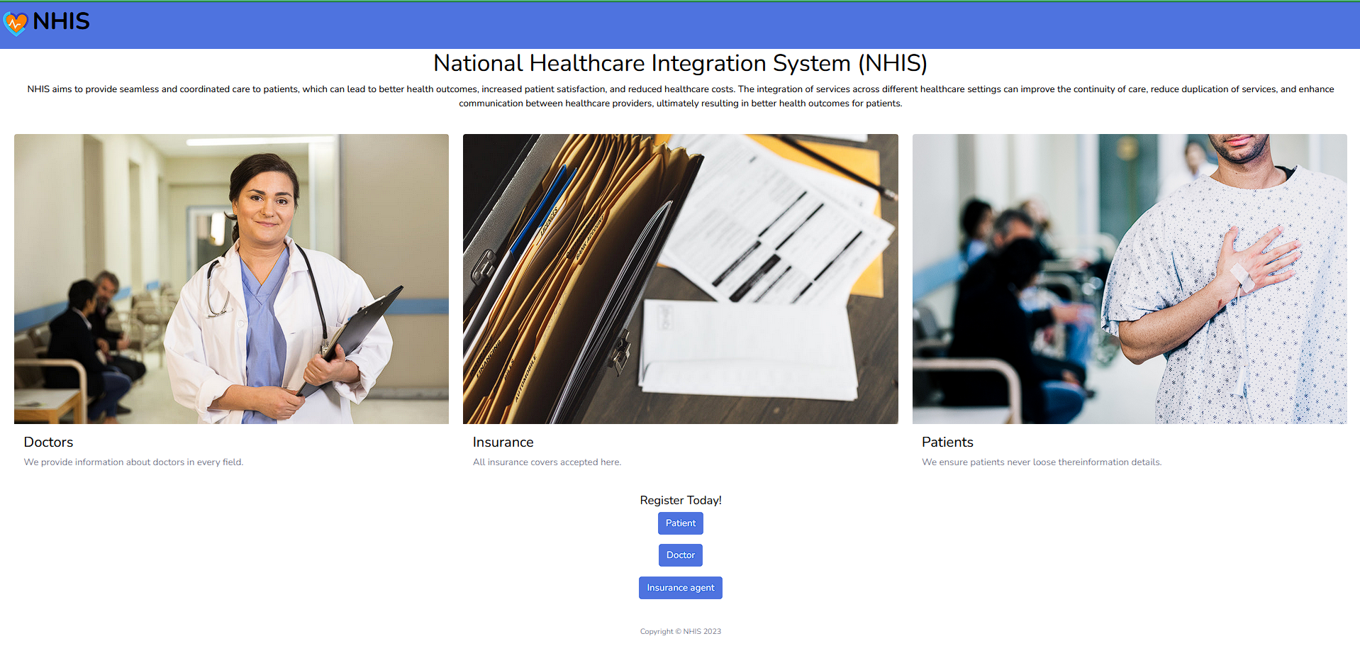 National Health Integrated System (NHIS) | Devpost