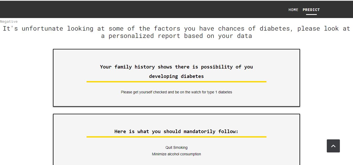 Diabetes Detector Devpost