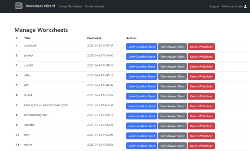 Worksheet Wizard | Devpost