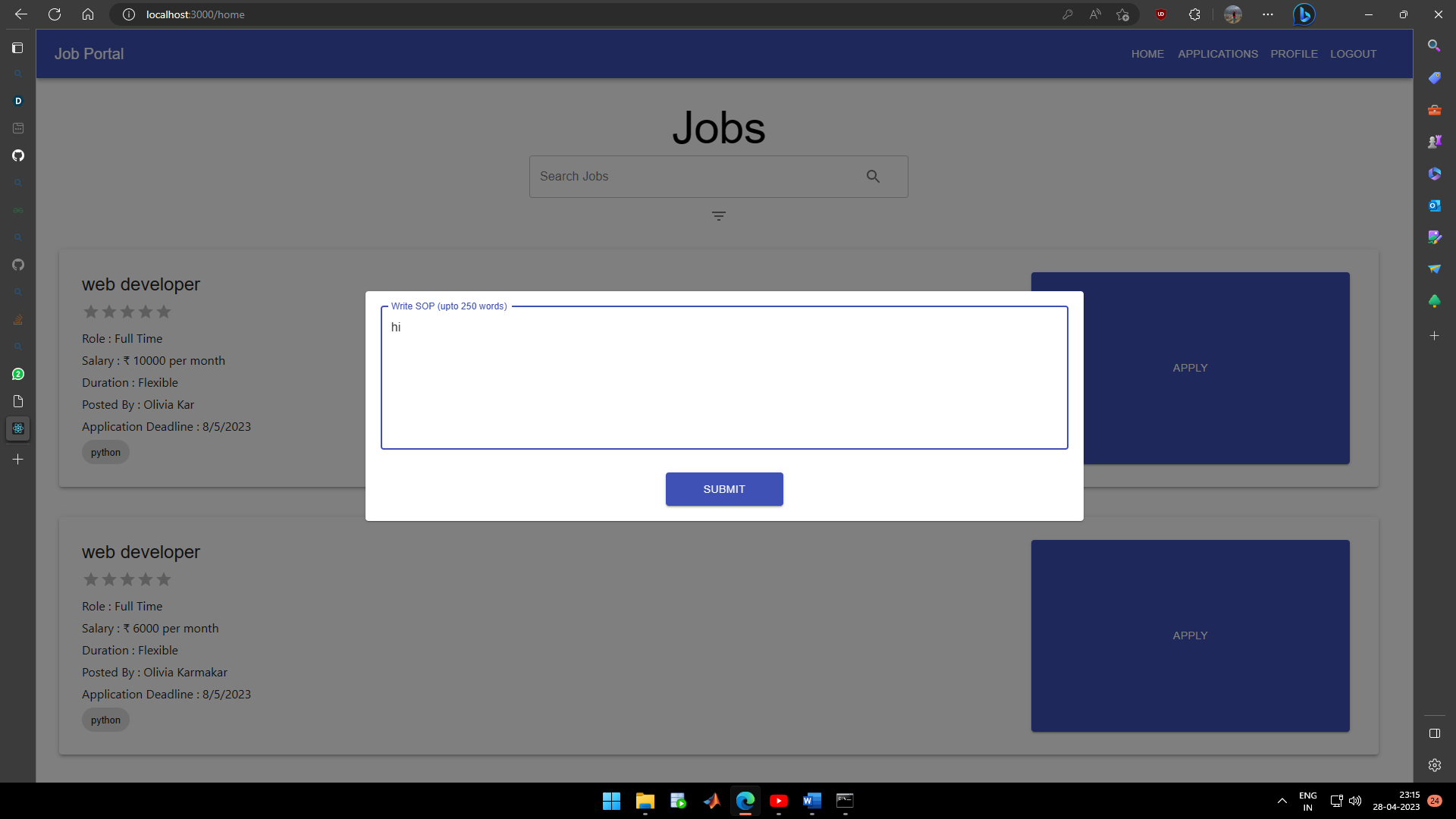 Online job portal | Devpost