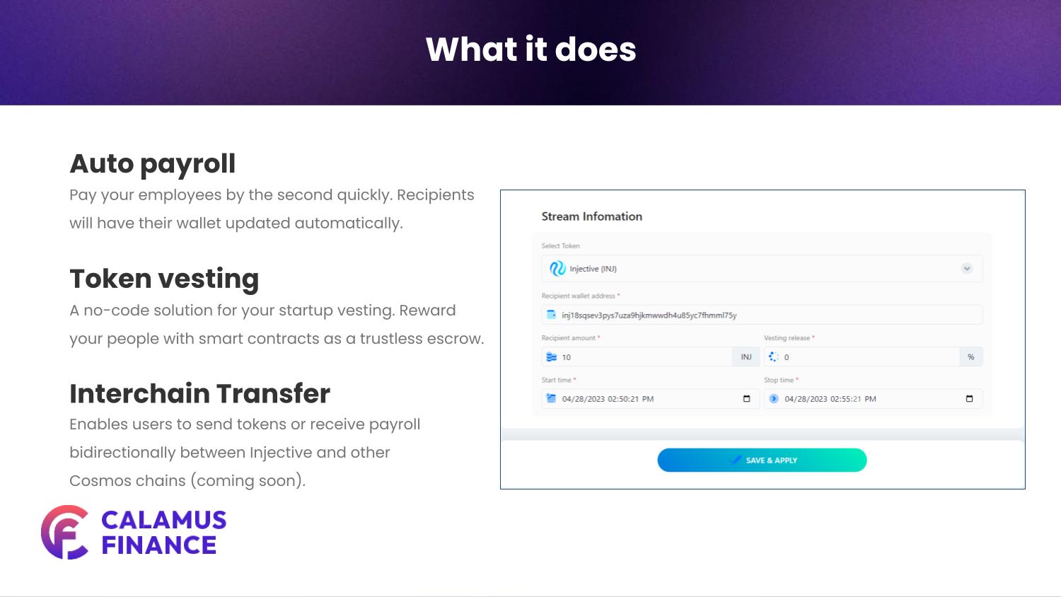 Calamus Finance | Devpost