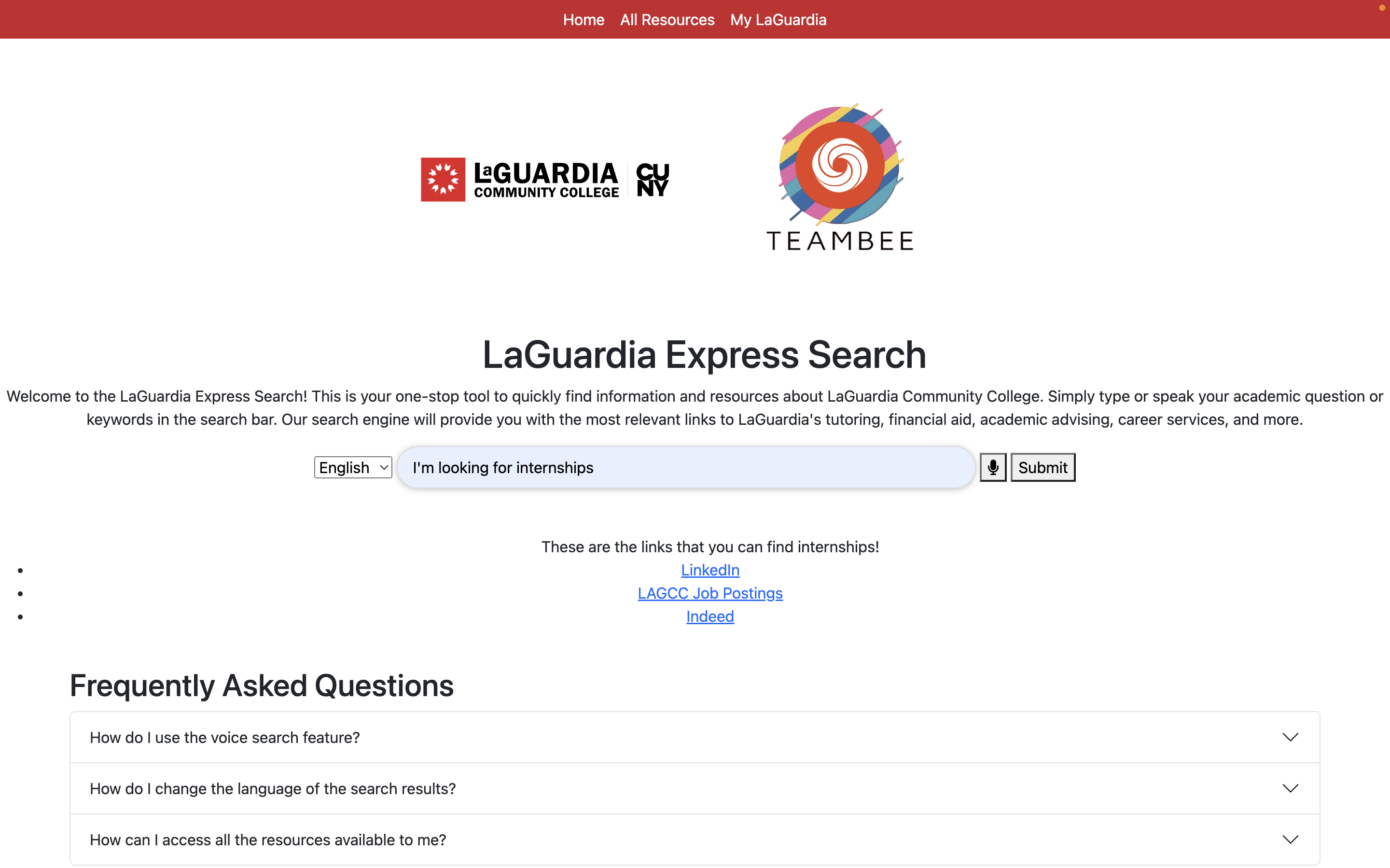 LaGuardia Express Search | Devpost