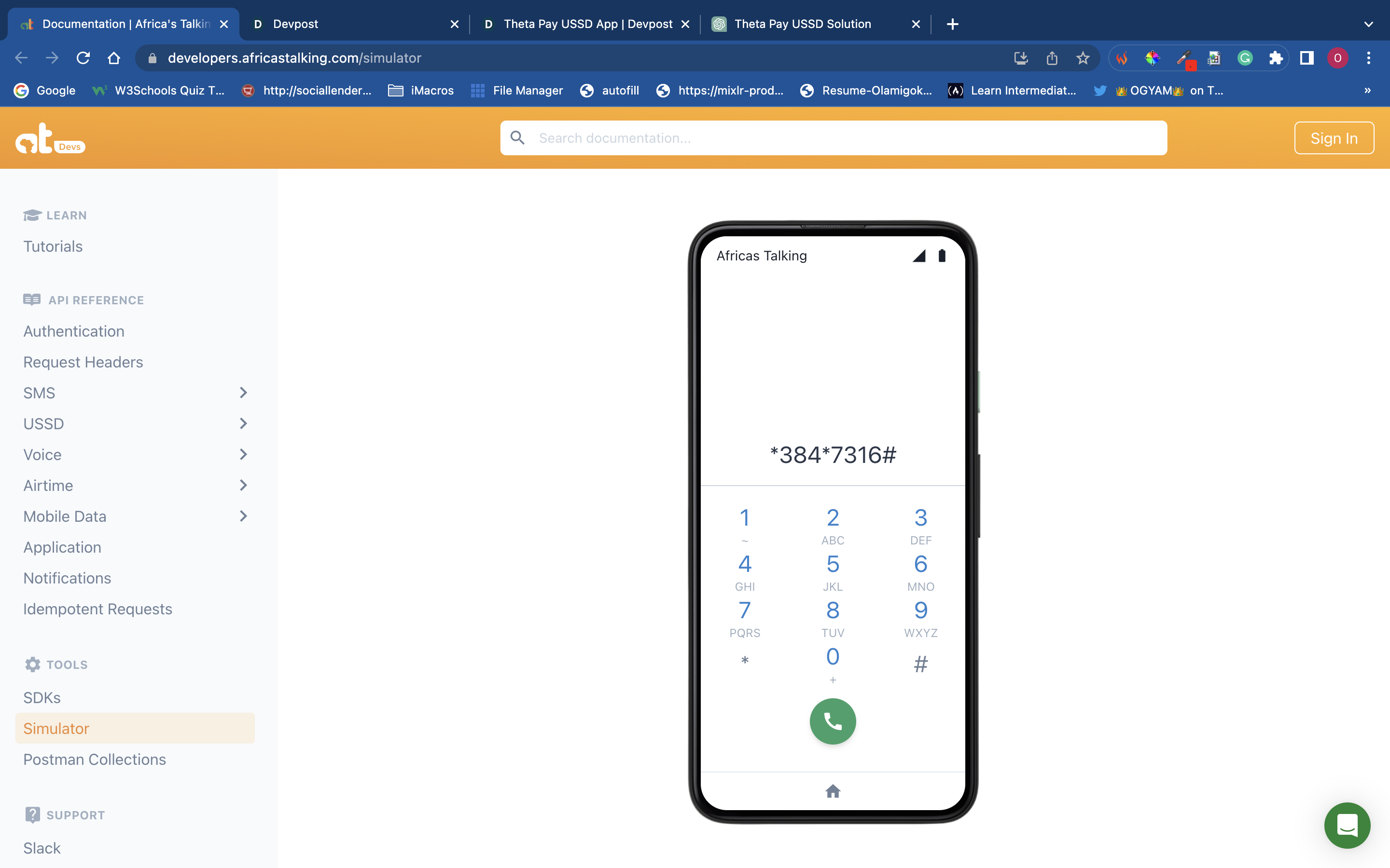 Theta Pay Ussd App Devpost 