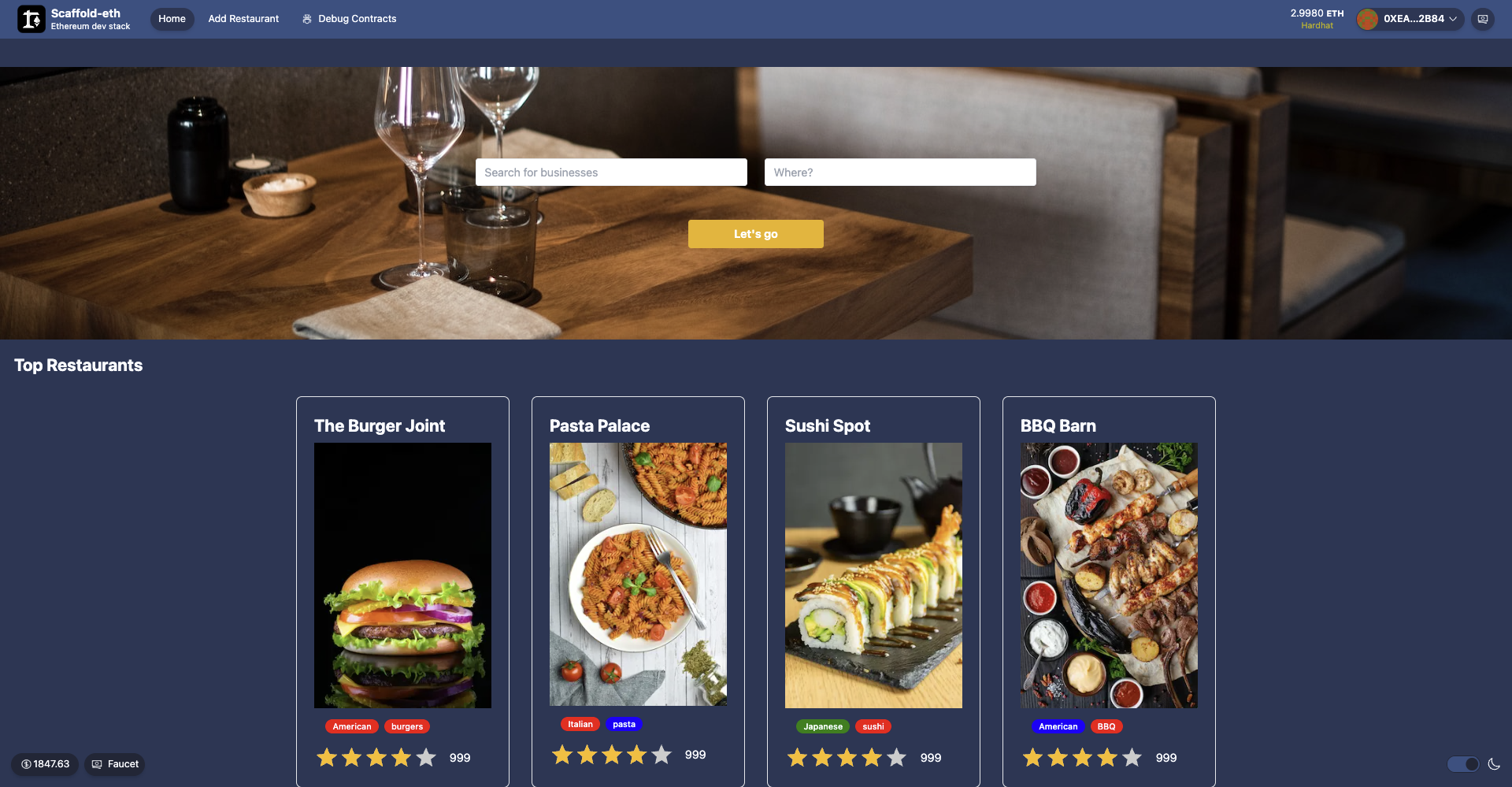 Restaurant Reviews | Devpost