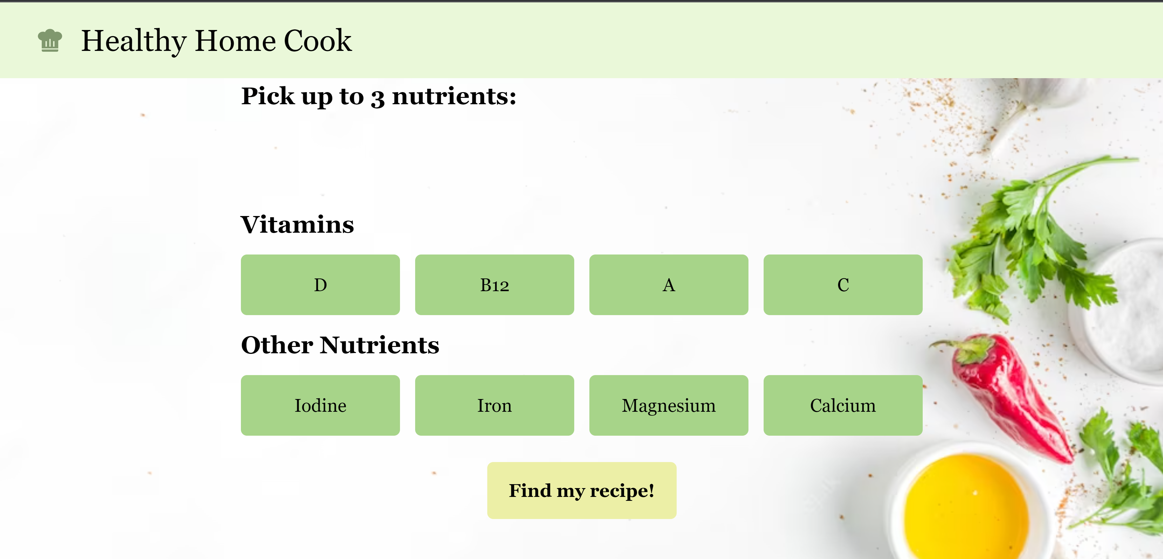 Healthy Home Cook | Devpost