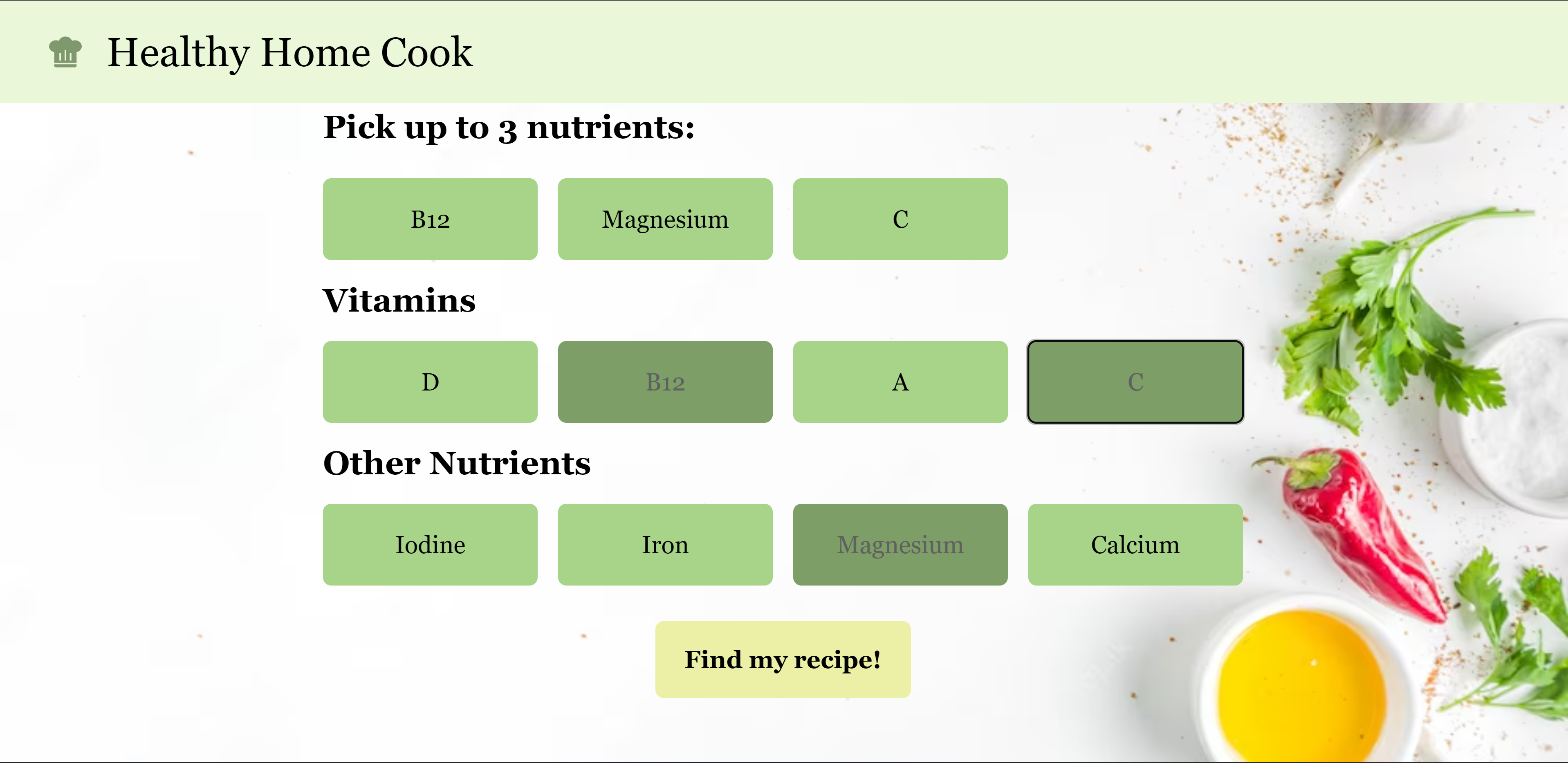 Healthy Home Cook | Devpost