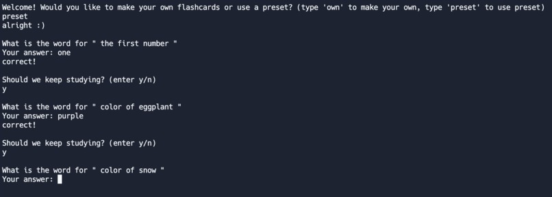 Flashcards Project With Preset Devpost