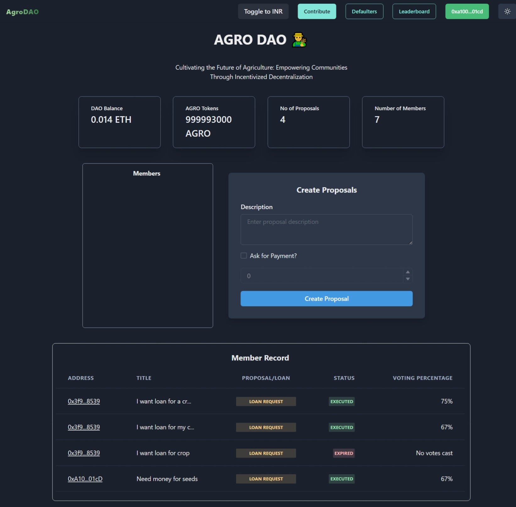 AgroDAO - A DAO Community for Farmers | Devpost