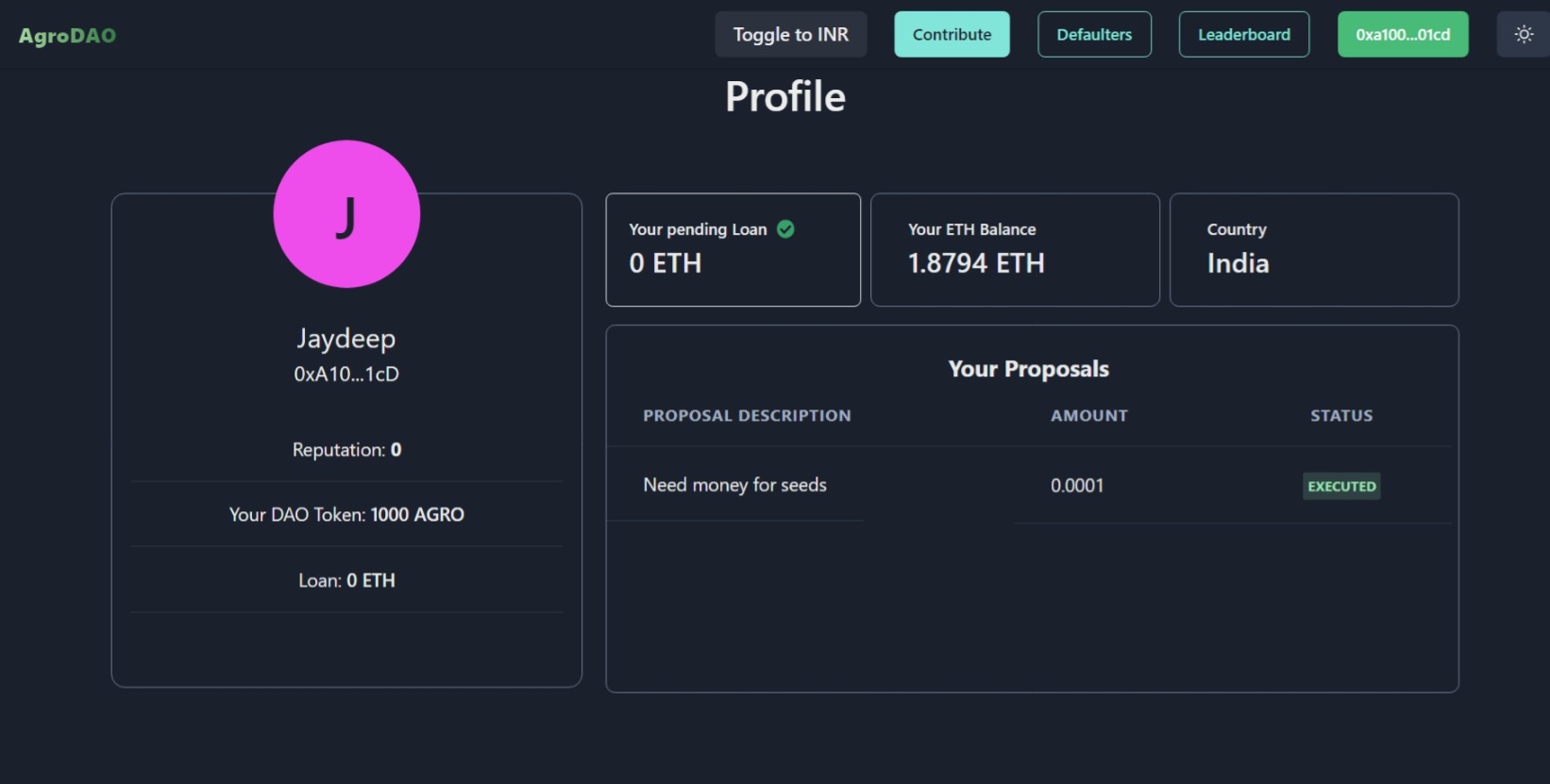 AgroDAO - A DAO Community for Farmers | Devpost