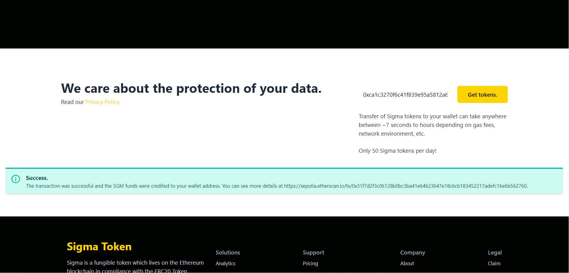 Sigma - "Data as a Currency" POC | Devpost