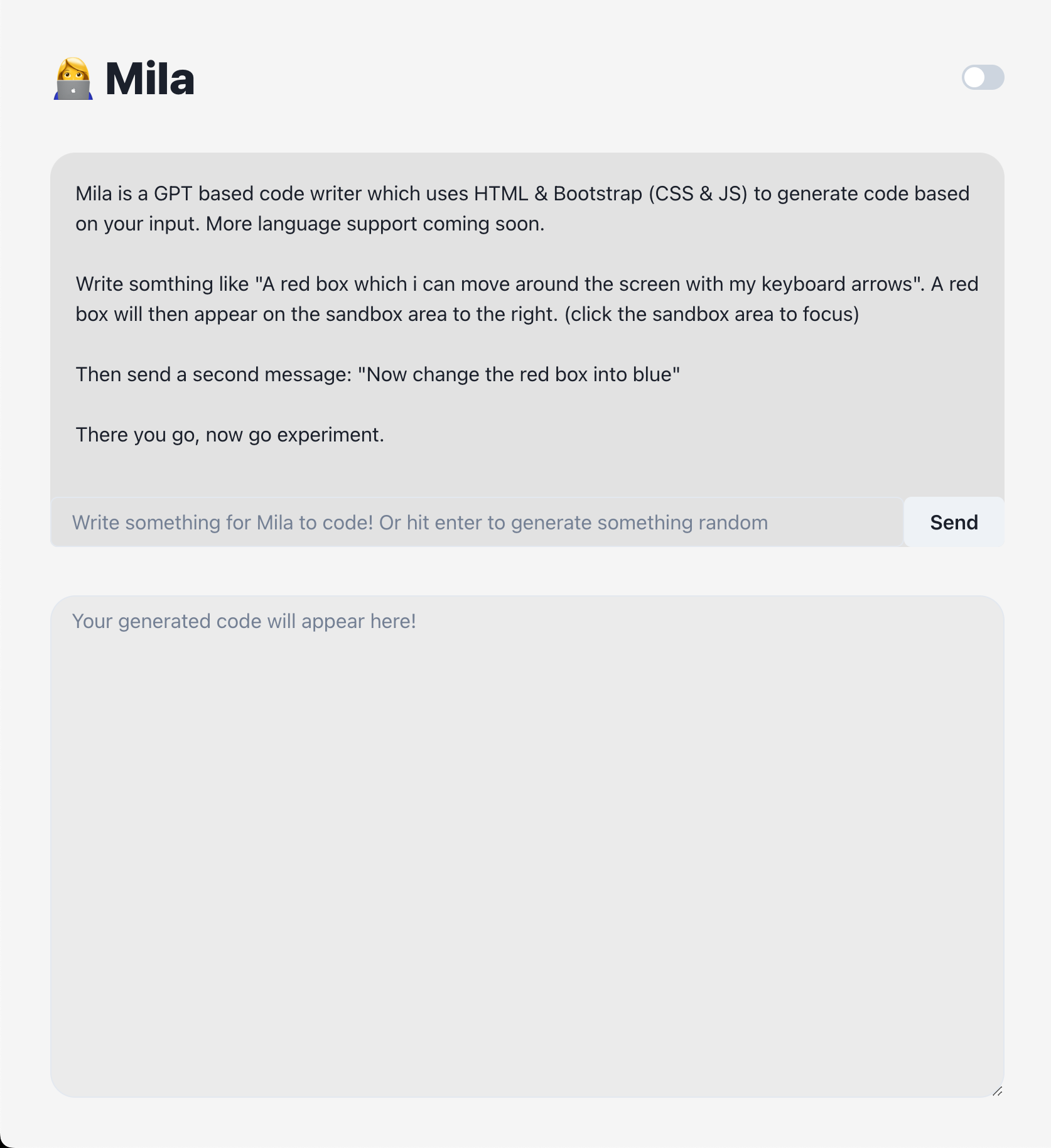 Mila - your AI software developer | Devpost