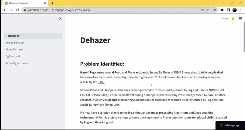 Dehazer | Devpost