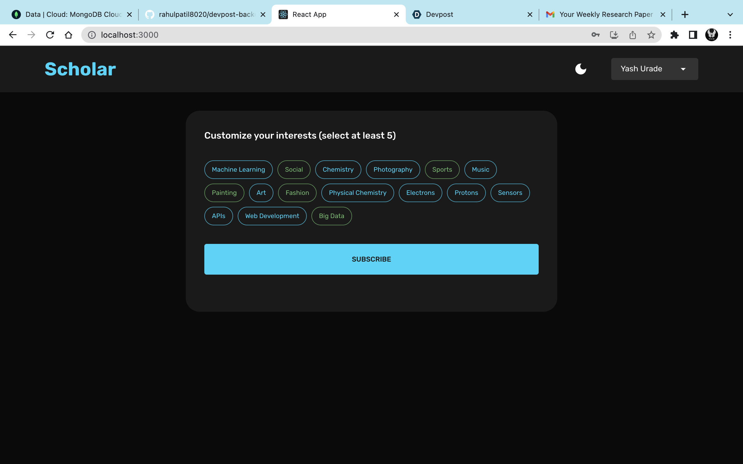 Scholar Weekly | Devpost