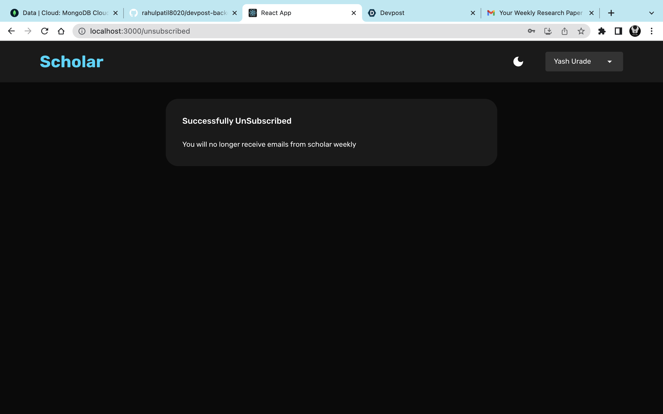 Scholar Weekly | Devpost