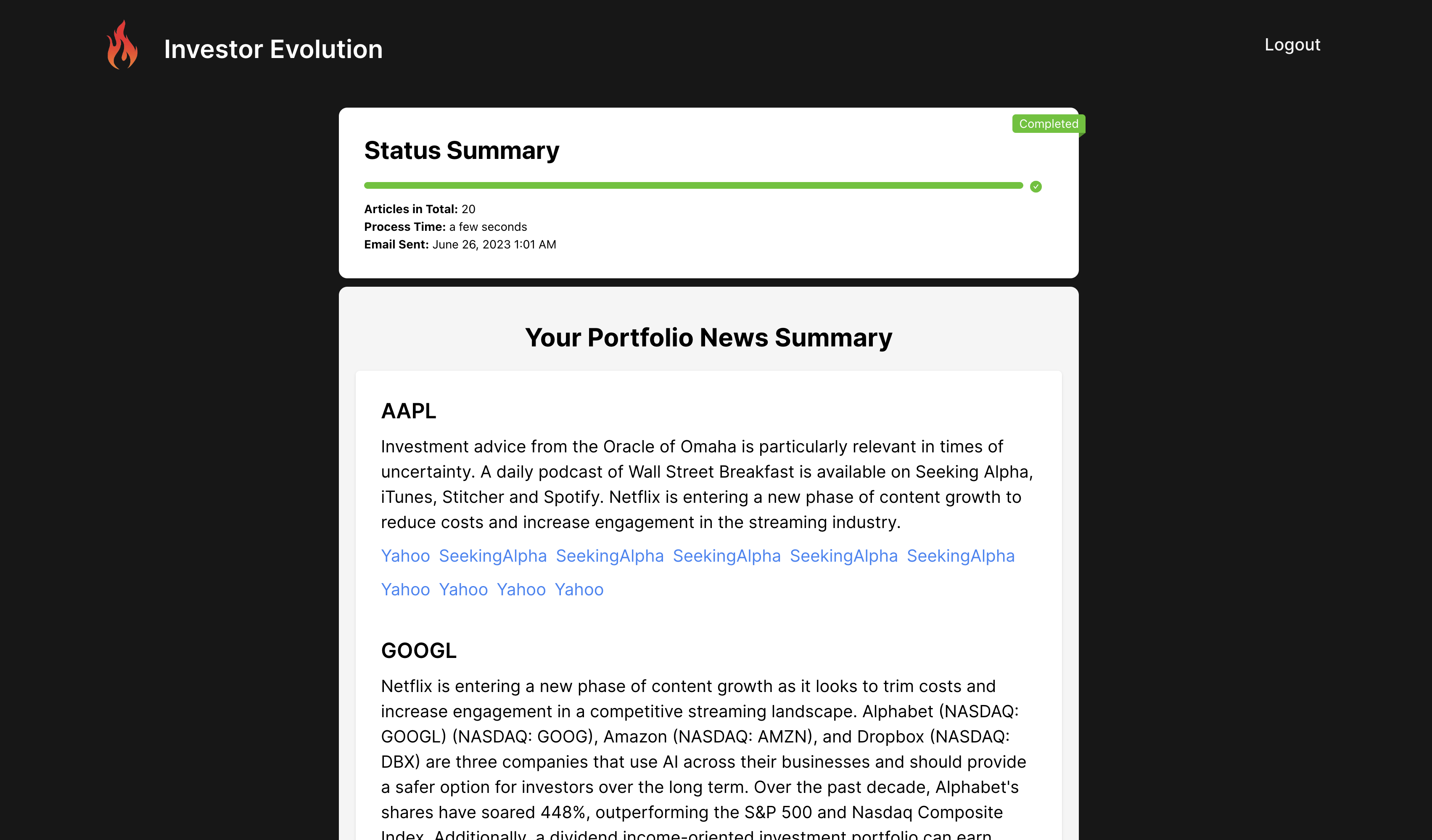 Investor Evolution | Devpost